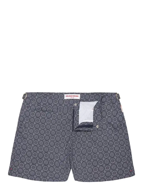 Orlebar Brown Shorter-length Alchemy Print Swim Shorts In Night Iris - Blue