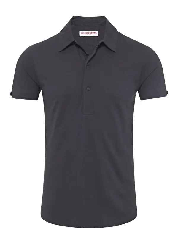 Orlebar Brown Taiored Fit Cotton-sik Poo Shirt In Night Iris - Blue