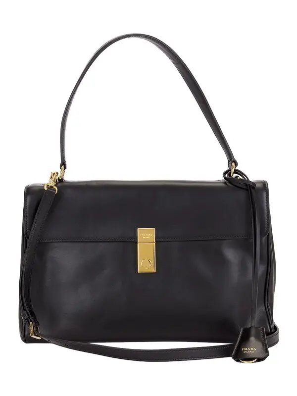Prada Soft Sound Shoulder Bag - Black