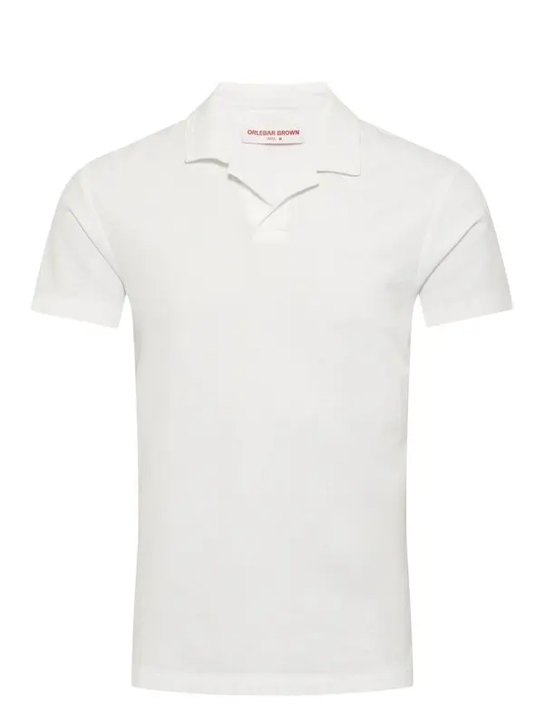 Orlebar Brown Resort Collar Cotton-modal Polo Shirt - White