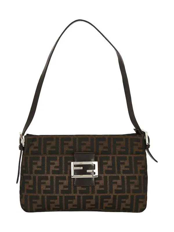 Fendi Zucca Monogram Shoulder Bag - Brown