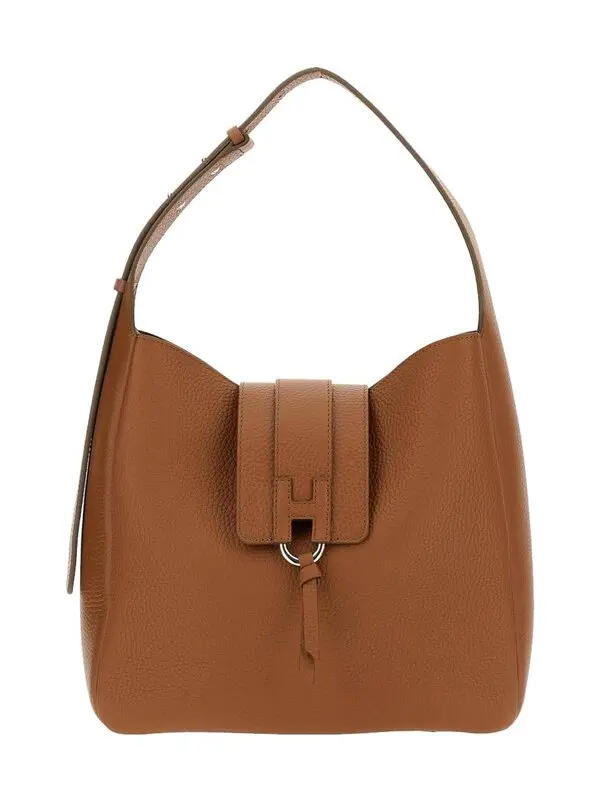 Hogan Vertical Hobo Bag - Beige