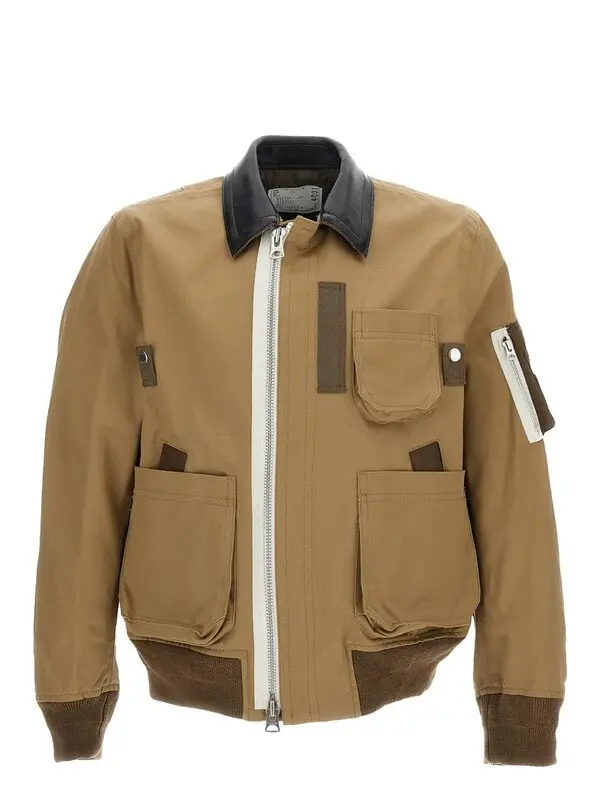 Sacai Cotton Chino Blouson - Beige