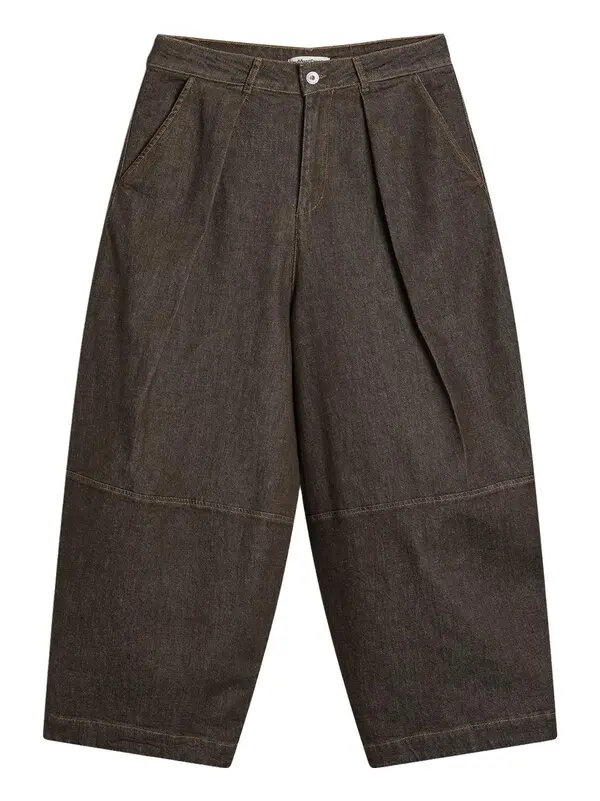 You Must Create Relaxed Fit Wide Leg Trousers - Brown