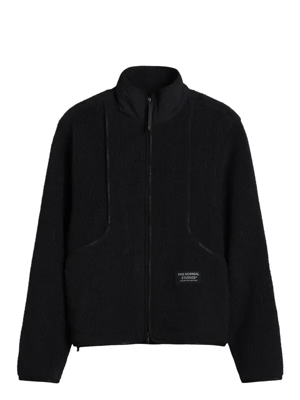 PAS NORMAL STUDIOS Off-race Pile Fleece Jacket - Black