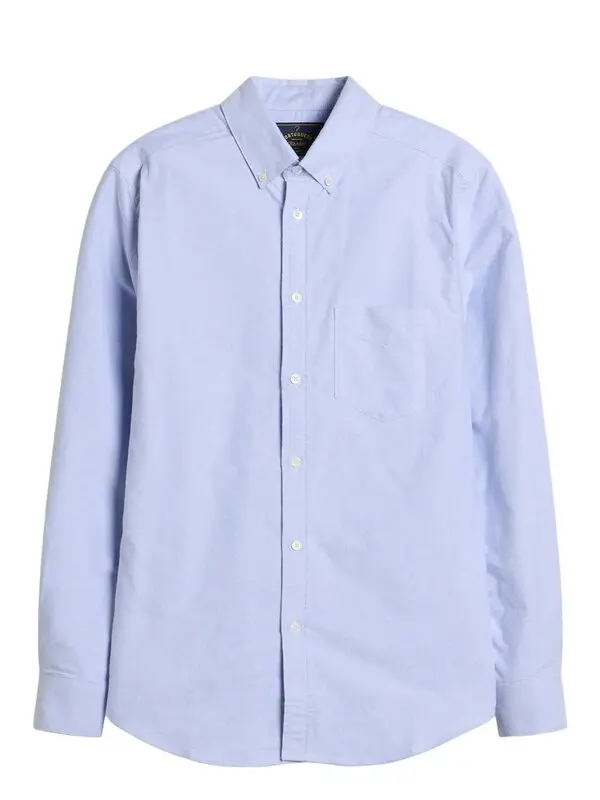 Portuguese Flannel Brushed Button Down Oxford Shirt - Blue
