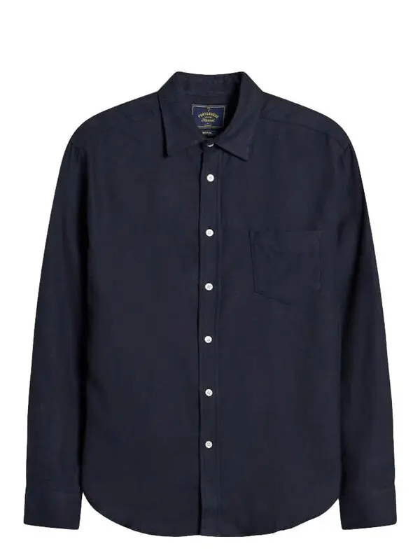 Portuguese Flannel Teca Flannel Shirt - Navy