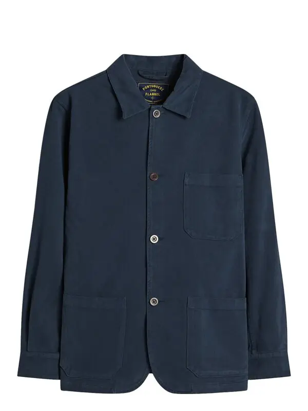 Portuguese Flannel Labura Chore Jacket - Navy