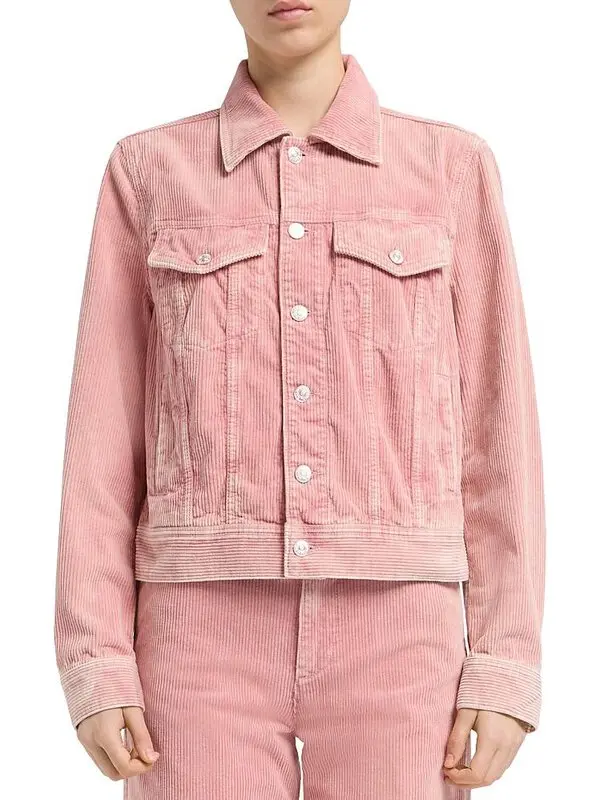 7 For All Mankind Adi Corduroy Trucker Jacket - Blushing