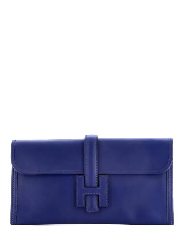 Hermès 29 Jige Elan Clutch Swift - Blue