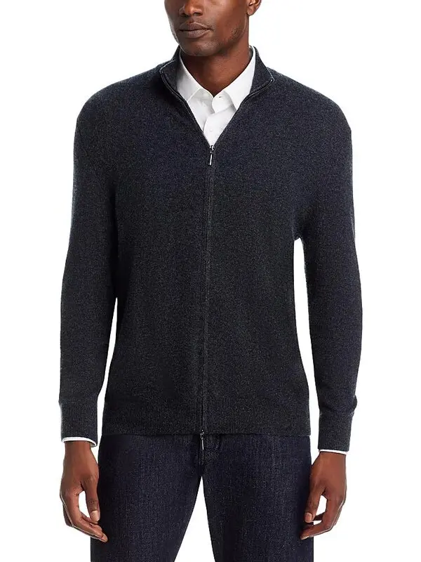 Bloomingdale'S Cashmere Full Zip Sweater Exclusive - Coal
