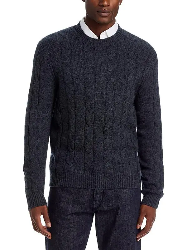Bloomingdale'S Cable Wool Blend Sweater Exclusive - Coal