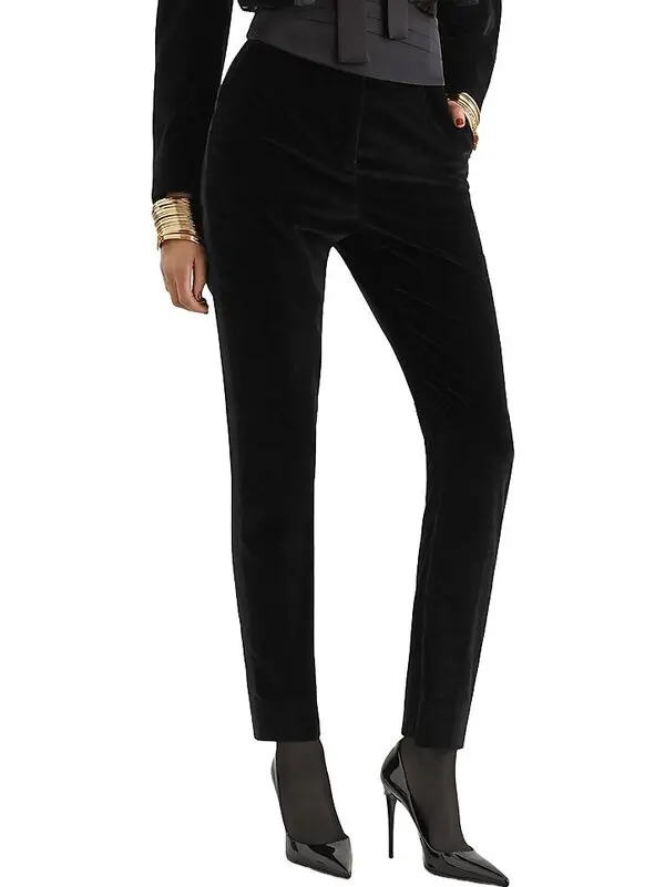 Dolce & Gabbana Velvet Tailored Tuxedo Pants - Black