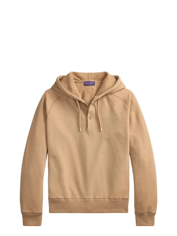 Ralph Lauren Relaxed Fit Wool-cashmere Terry Hoodie - Camel