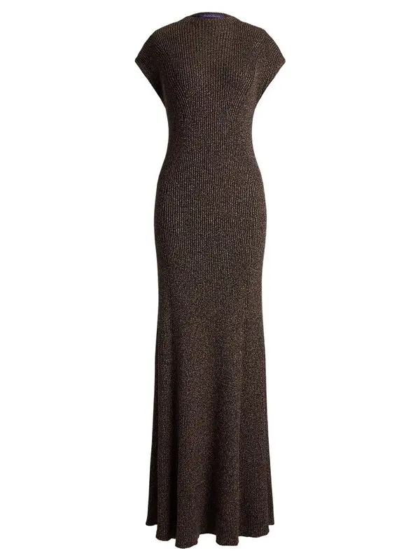 Ralph Lauren Windi Silk-blend Mouliné Day Dress - Chocolate