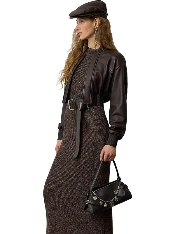 Ralph Lauren Windi Silk-blend Mouliné Day Dress - Chocolate