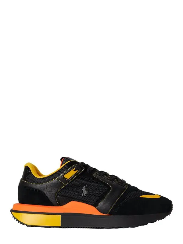 Ralph Lauren Train 89 V2 Suede & Mesh Sneaker - Black Multi
