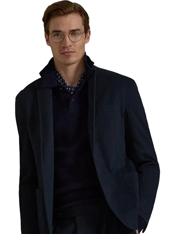 Ralph Lauren Polo Soft Tailored Fit Knit Mesh Jacket - Navy