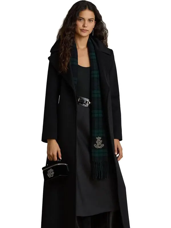 Ralph Lauren Wool-blend Wrap Maxicoat - Black