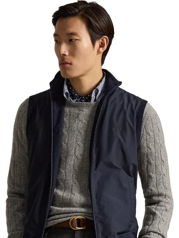Ralph Lauren Hybrid Mockneck Sweater Vest - Navy Combo