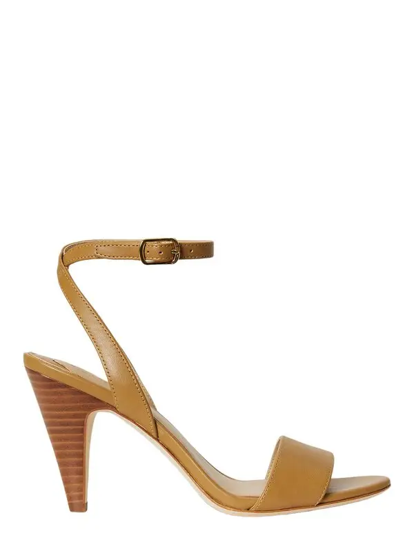 Ralph Lauren Gracy Nappa Leather Sandal - Camel
