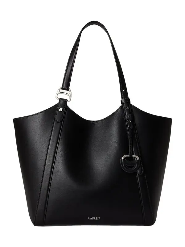 Ralph Lauren Nappa Leather Large Tasha Tote Bag - Black