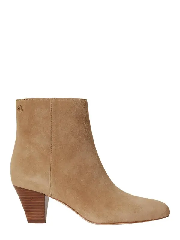 Ralph Lauren Emersyn Suede Bootie Heel - Camel
