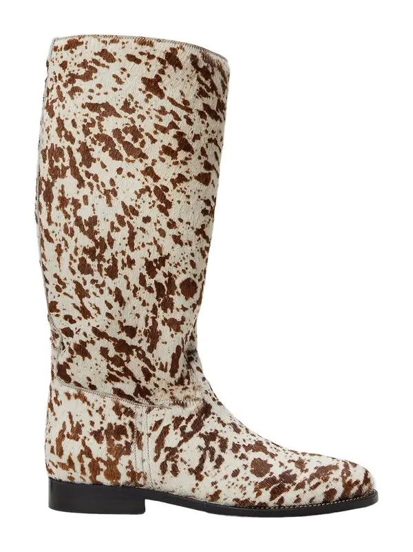 Ralph Lauren Haircalf Tall Boot - Spotted Brown Multi