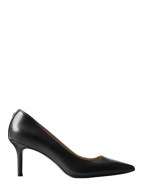 Ralph Lauren Lanette Leather Pointed Toe Pumps - Black