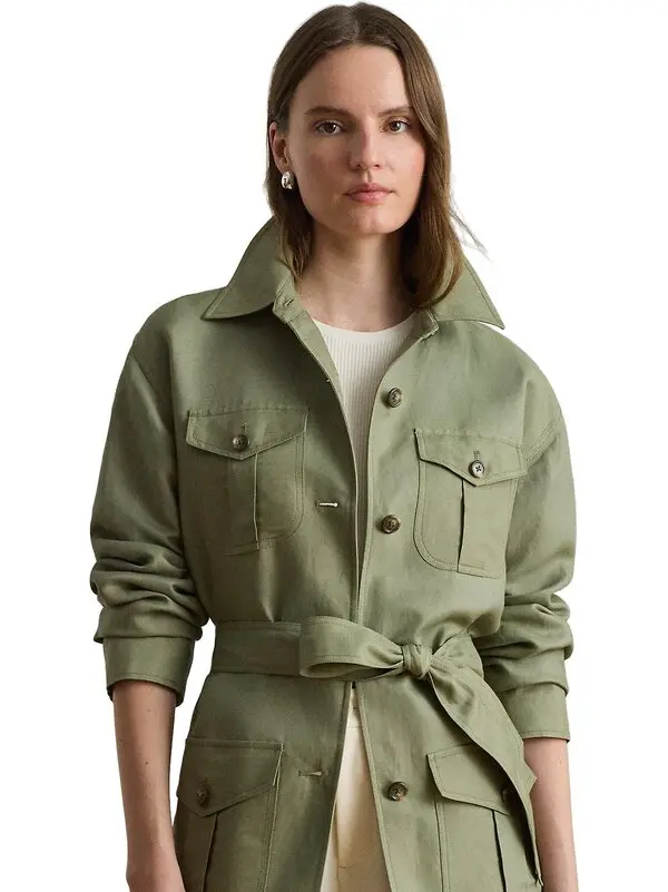 Ralph Lauren Linen-blend Twill Field Jacket - Light Agave