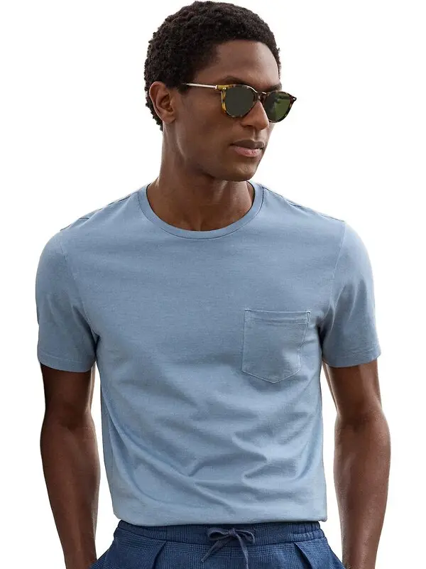 Ralph Lauren Garment-dyed Jersey Pocket T-shirt - Windward Blue