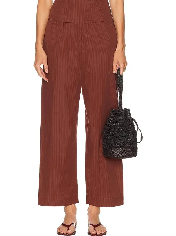 DEIJI STUDIOS Ease Trouser - Rust Stripe
