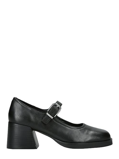 Steve Madden Lisbon Leather Mary-jane Courts - Black
