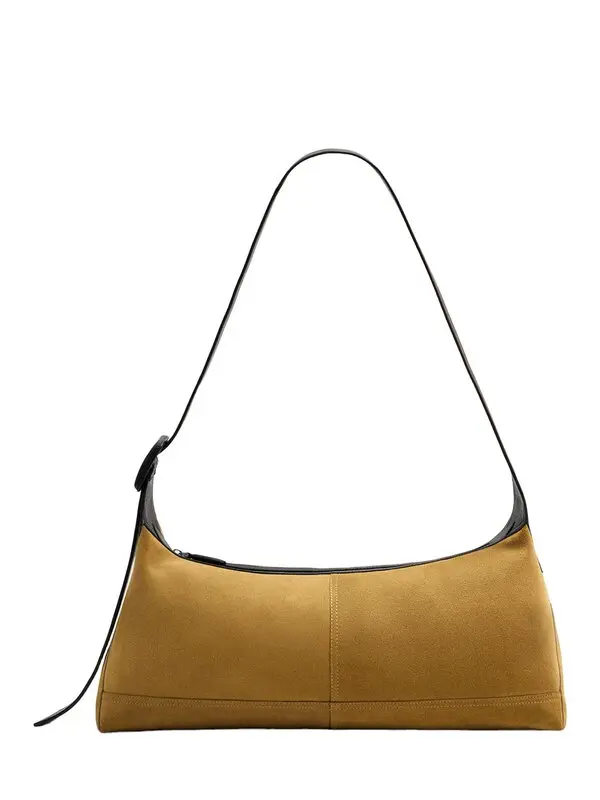 AMI Paris Small Beige Cowhide Leather Etienne Crossbody Bag Beige - Sand