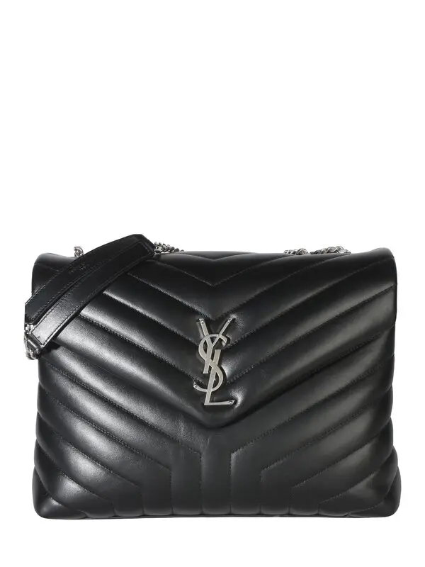 Saint Laurent Loulou Chain Satchel - Black