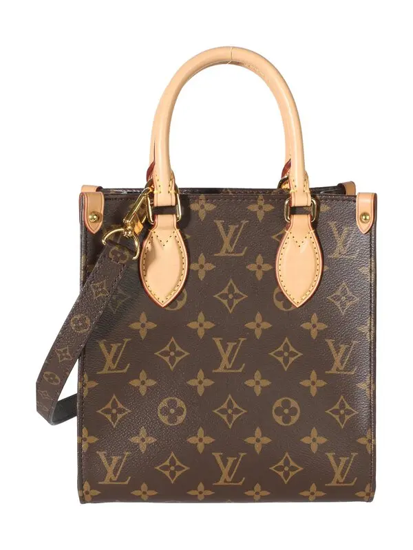 LOUIS VUITTON Monogram Canvas Sac Plat Bb Shoulder Bag - Brown