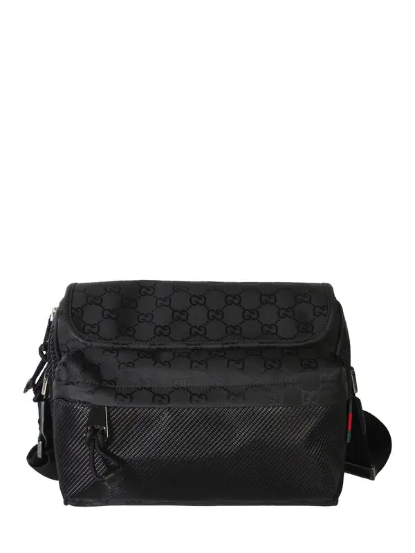 Gucci Gg Nylon Messenger Bag - Black