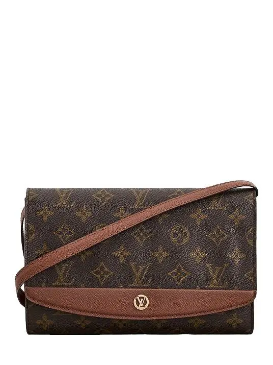 Shopbop Louis Vuitton Monogram Shoulder Bag - Brown