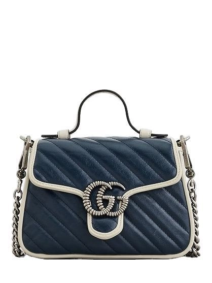 Shopbop Gucci Marmont Handle Mini Bag - Blue