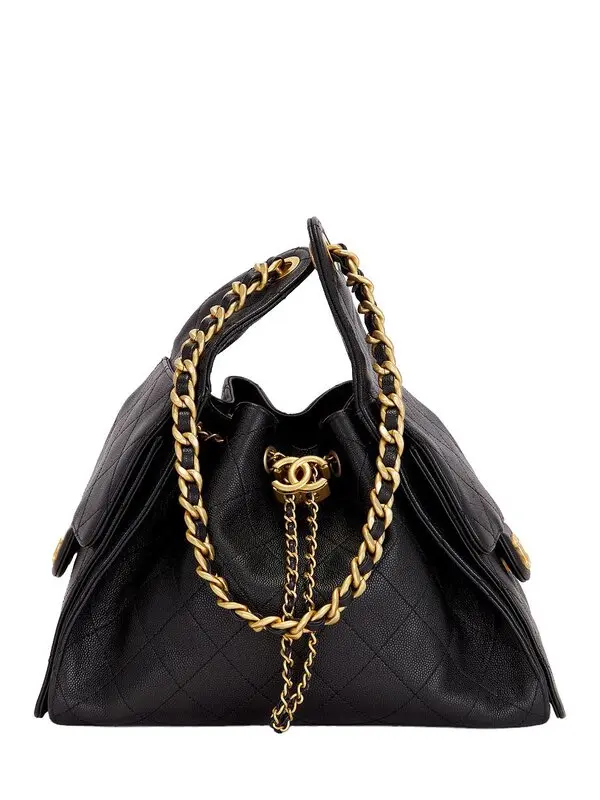 Chanel Caviar Hobo Bag - Black