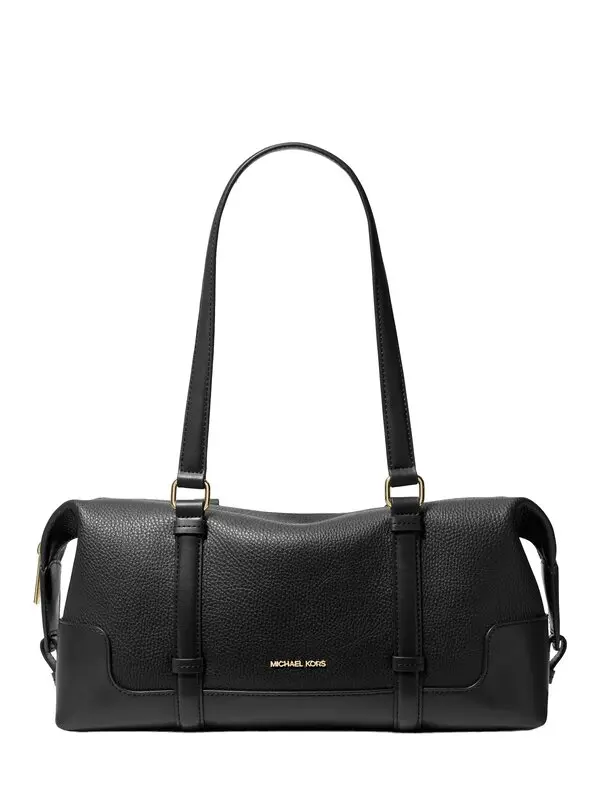 Michael Kors Teddi Large Textured Shoulder Bag - Black