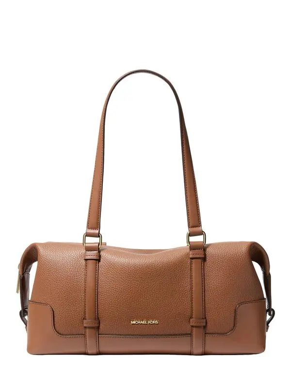 Michael Kors Teddi Large Textured Shoulder Bag - Brown