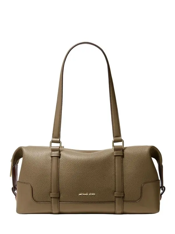 Michael Kors Teddi Large Textured Shoulder Bag - Green