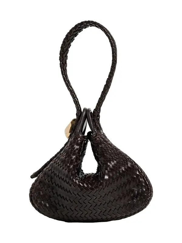 Madewell The Sculpted Metal Wristlet Bag - Coffee Bean