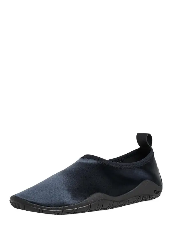 JIL SANDER Elbe Satin Slip On Flats - Ink
