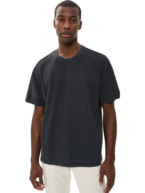 Marine Layer Relaxed Cloud 9 Sueded Jersey Tee - Black