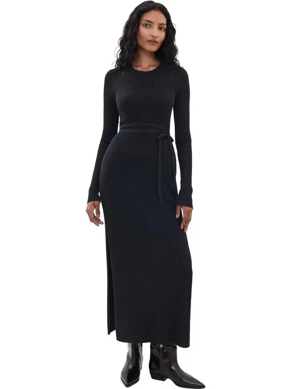 Splendid Georgie Maxi Sweater Dress - Black