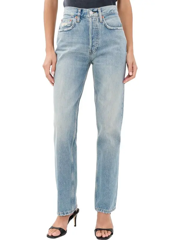 RE/DONE Stove Pipe Jeans - Worn Blue