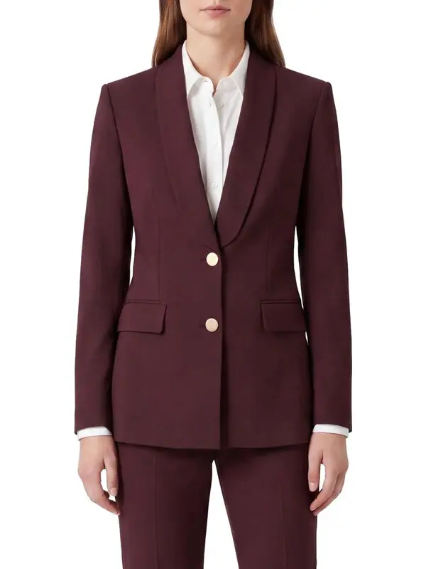 Alberta Ferretti Shawl Lapel Blazer - Red