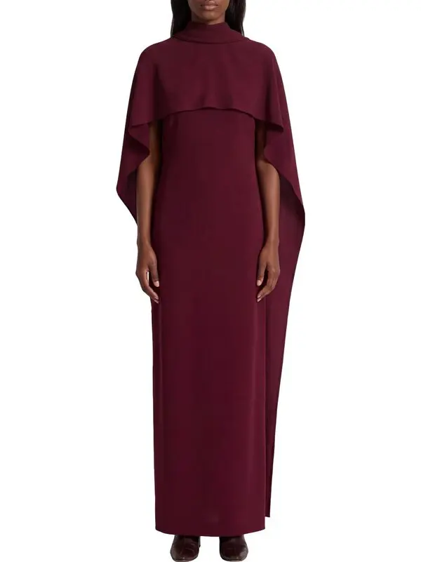 Alberta Ferretti Sleeveless Crêpe Sheath Long Evening Gown - Red